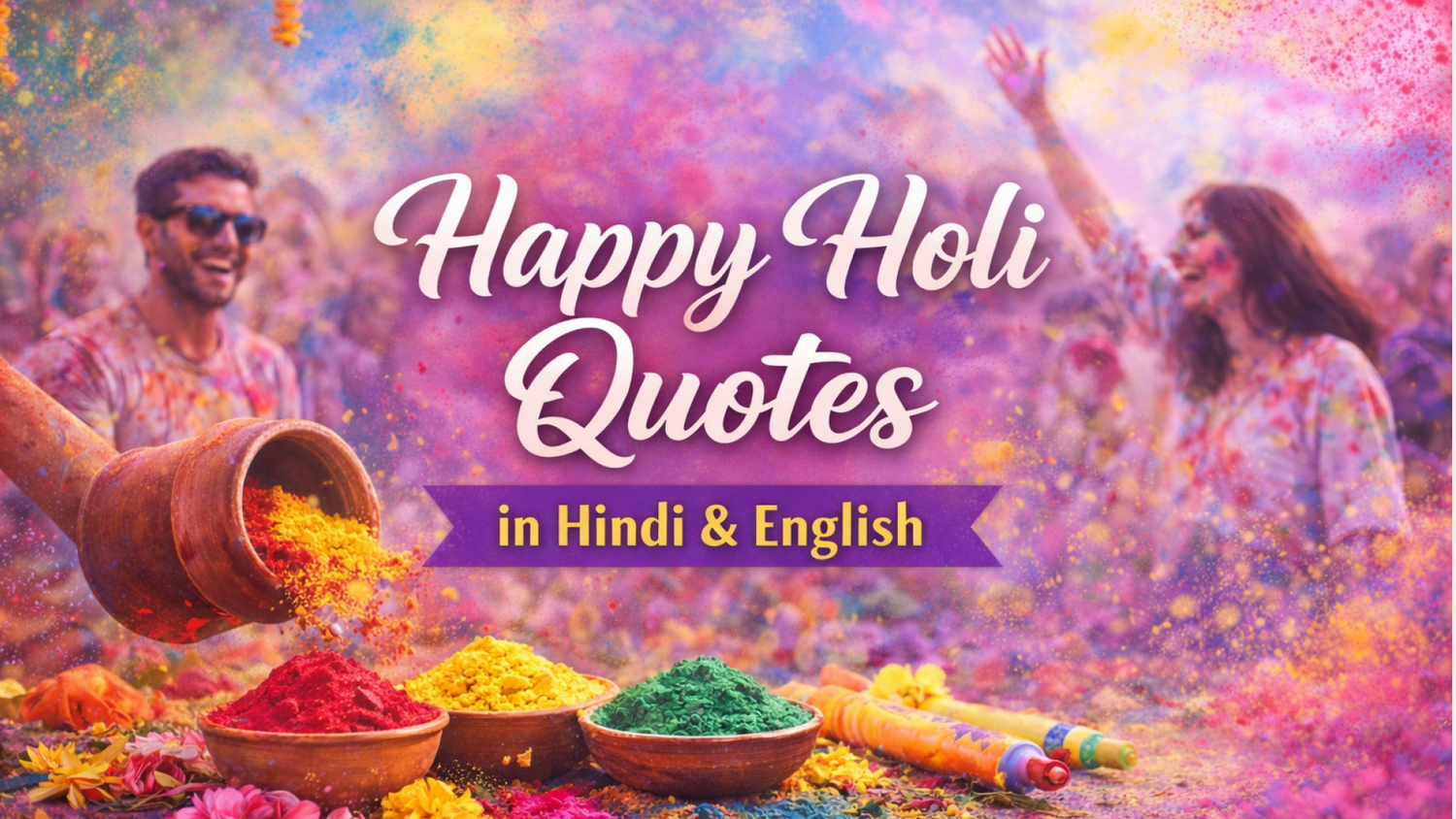 50+ Happy Holi Quotes in Hindi & English | Heartfelt Wishes 2026 ...