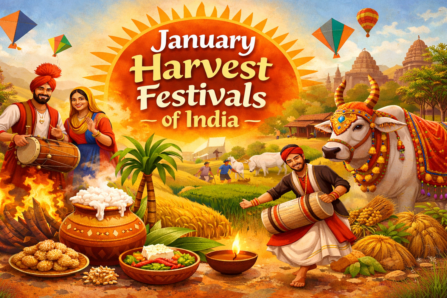 India’s January Harvest Festivals: Makar Sankranti, Pongal, Lohri, Bihu ...